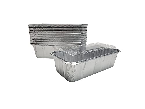 KitchenDance Disposable D & W Fine Aluminum Closeable Loaf Pan with Dome Lid - 33 Ounces Non-stick Aluminum Foil Pans Cakes, Cobblers - Baking Pan Perfect for Baking,Preparing Food, 212P, 500 Count