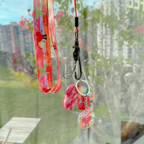 with Fashion Kawaii Lanyard Keychain,Cute Interesting Soft TPU Airpod 1/2 Case,Suitable Man Women Girl Airpod Case