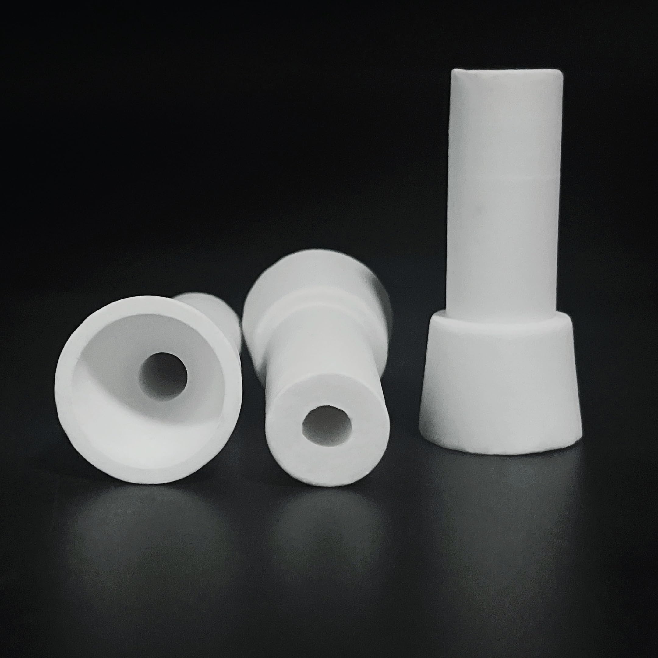YOXIIHA Sand Blaster Gun Head Wear-resistant Flared Mouth White Ceramic Sandblasting Gun Nozzle Pneumatic Rust Removal Sandblast Machine Nozzles 5 pcs (4 mm Ceramic Nozzle)