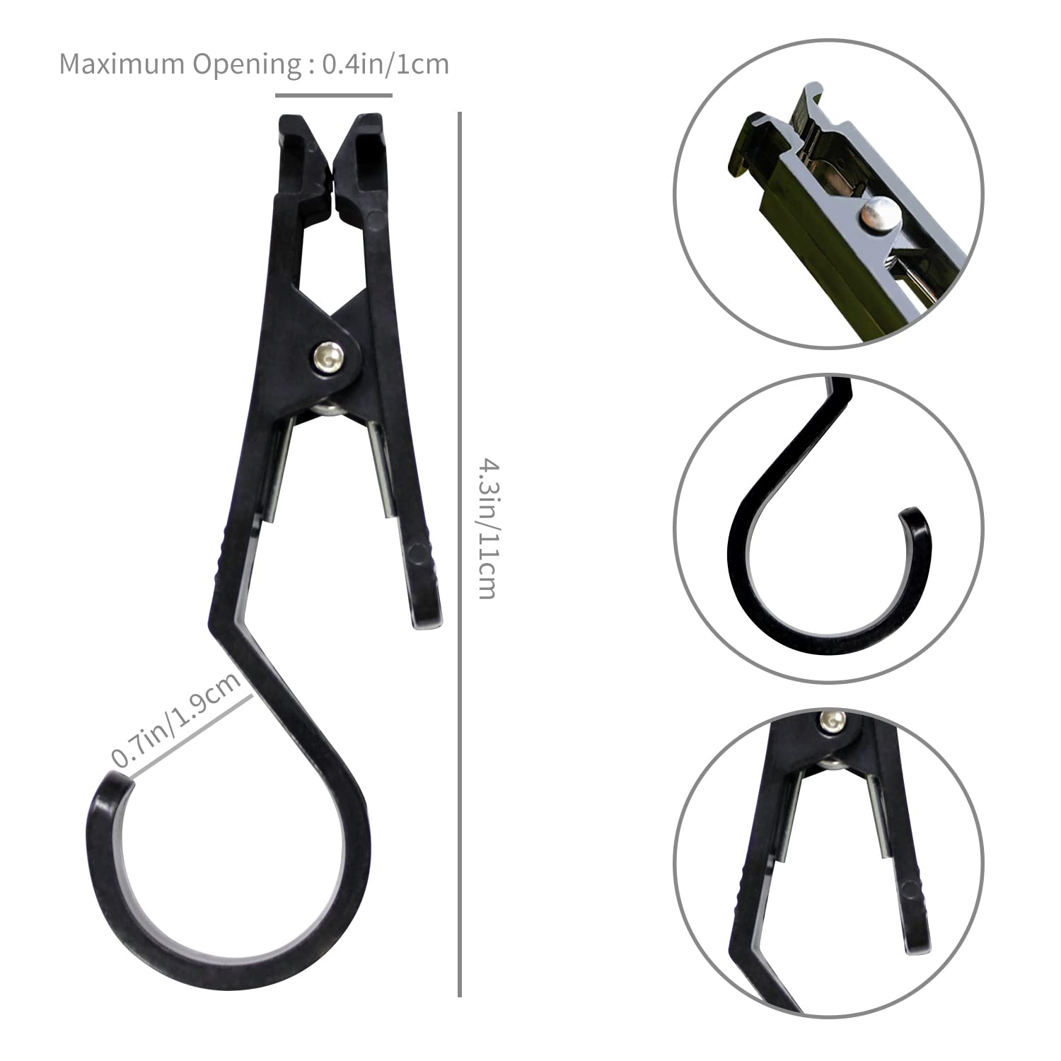 Outdoor Camping Clips Heavy Duty Camping Light Hooks Outdoor Tent Clips Hook Equipment Curtain Clips Clothes Clips 4 Pcs