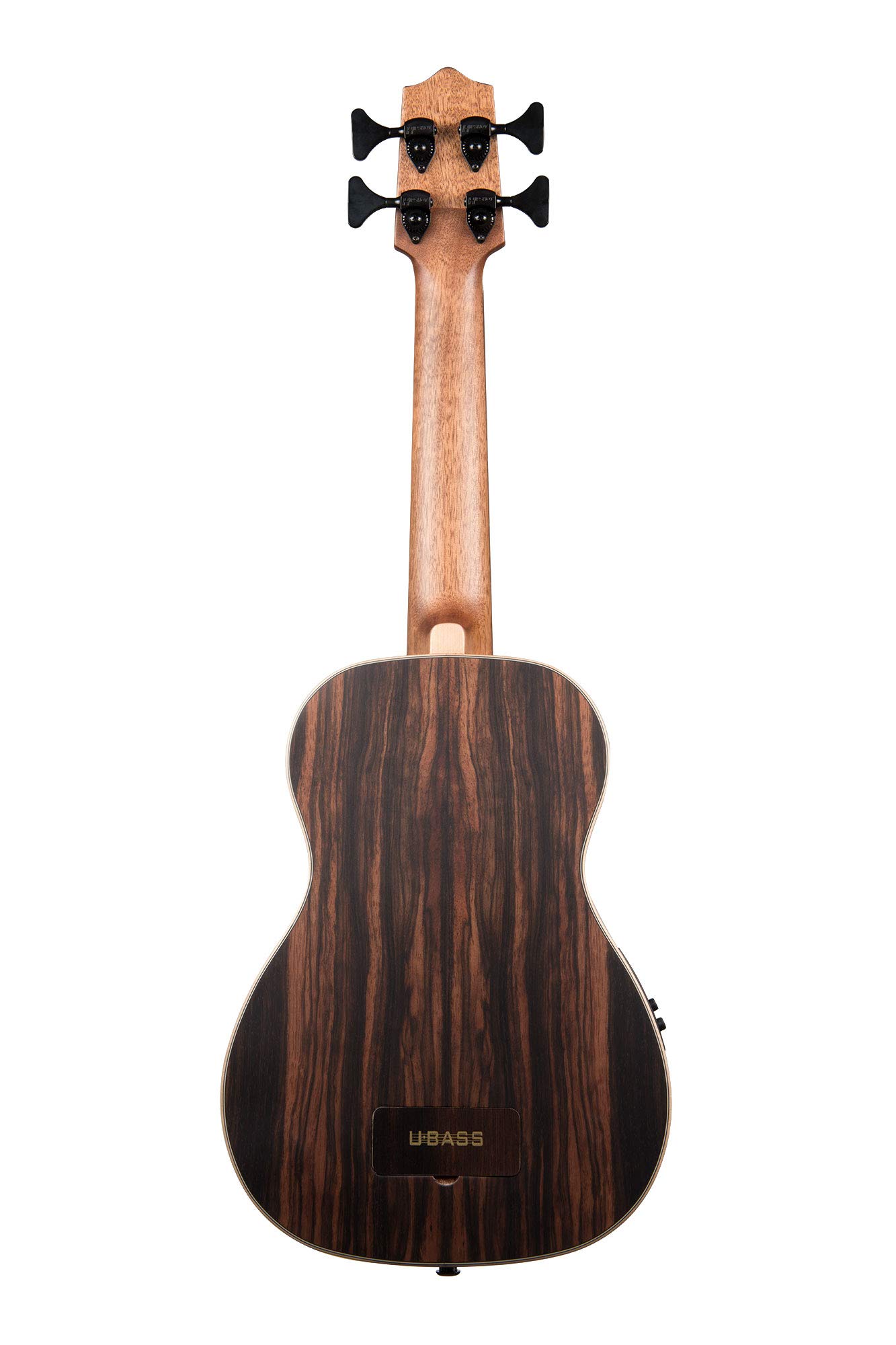Kala UBASS-EBY-FSRW Striped Ebony Acoustic-Electric Ukulele Bass with Round Wounds