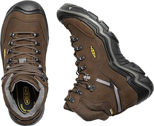 KEEN Men's Durand 2 Mid Height Waterproof Hiking Boots, Cascade Brown/Gargoyle, 12 Wide