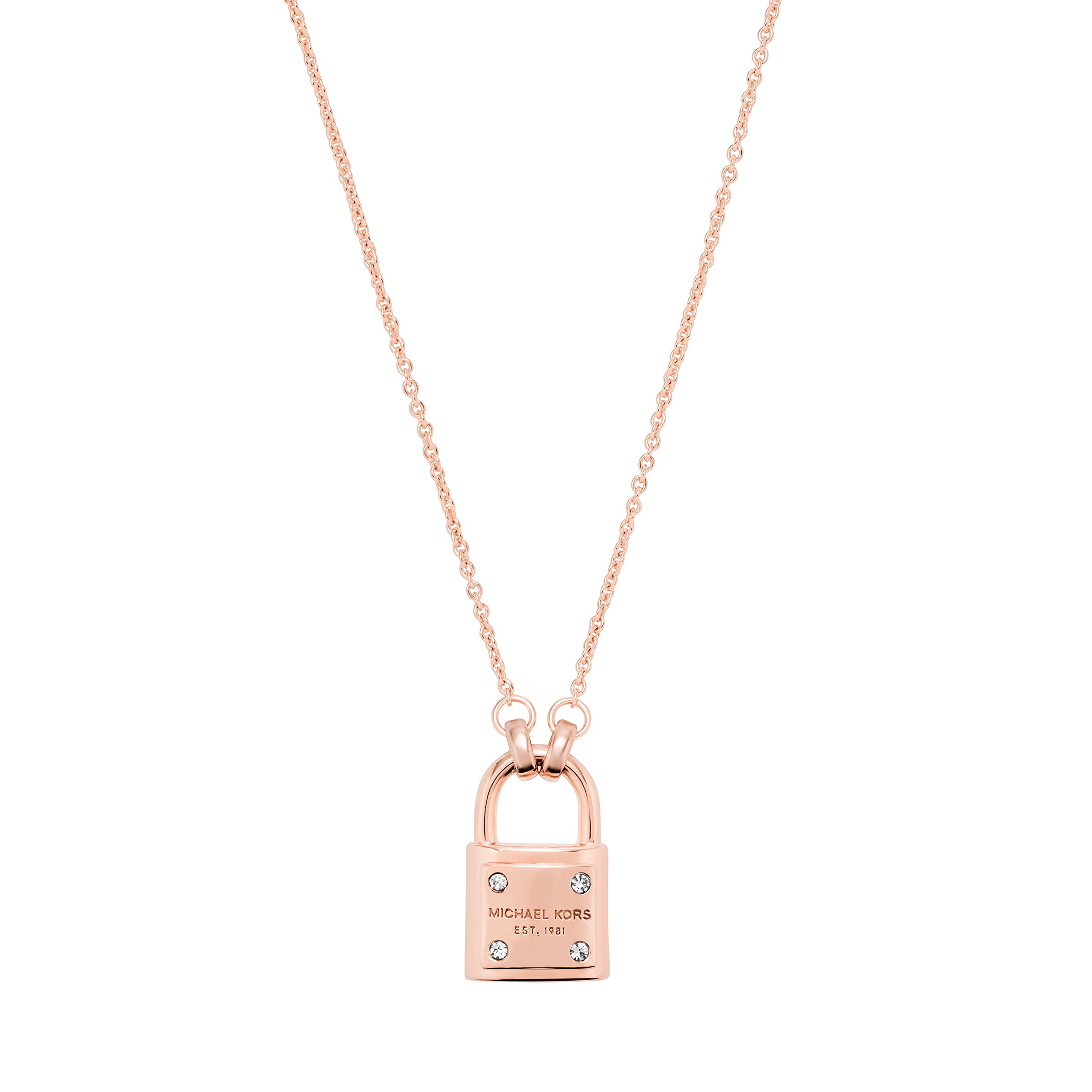 Michael Kors Women's Rose Gold Brass Pendant Necklace (Model: MKJ7760791)