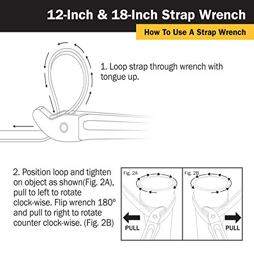 Titan 21315 12-Inch Strap Wrench, 12" Handle