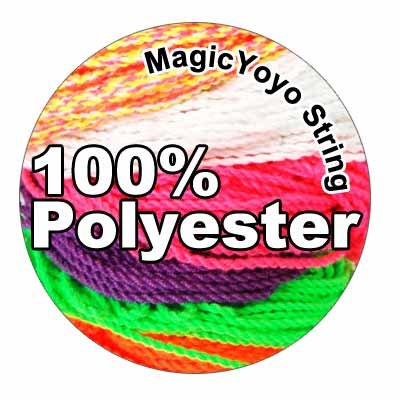 MAGICYOYO 100% Polyester Professional Yoyo Strings for Responsive and Non Responsive Yoyos - Pack of 25,Blue, Green, White,Yellow, Orange