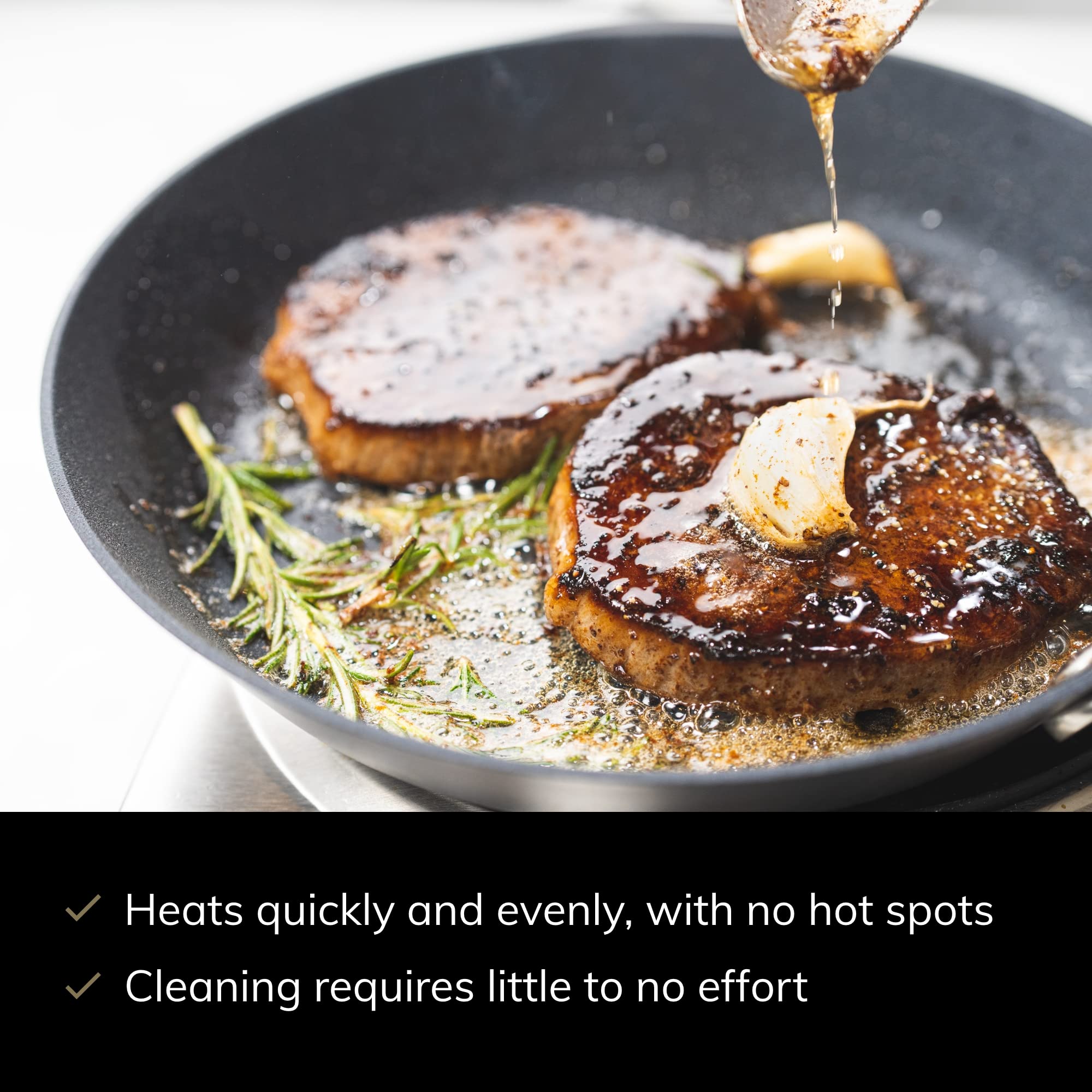 SCANPAN Professional Fry Pan Set - Includes 9.5” & 11” Fry Pans - Easy-to-Use Nonstick Cookware - Dishwasher, Metal Utensil & Oven Safe - Made in Denmark