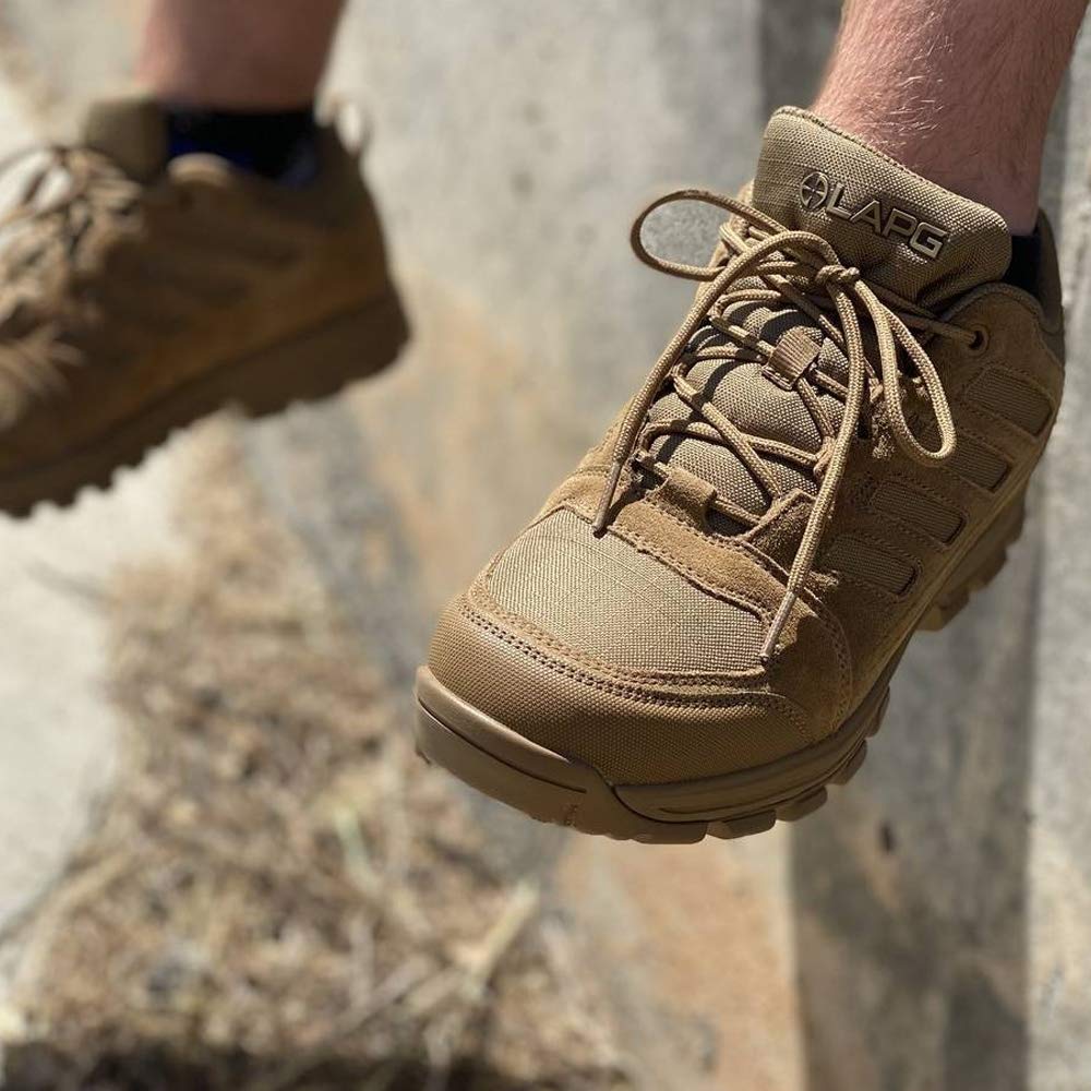 LA Police Gear LAPG Terrain Coyote Low Hiking Boots for Men, Men's Lightweight Hiking Boots - 10.5-Standard