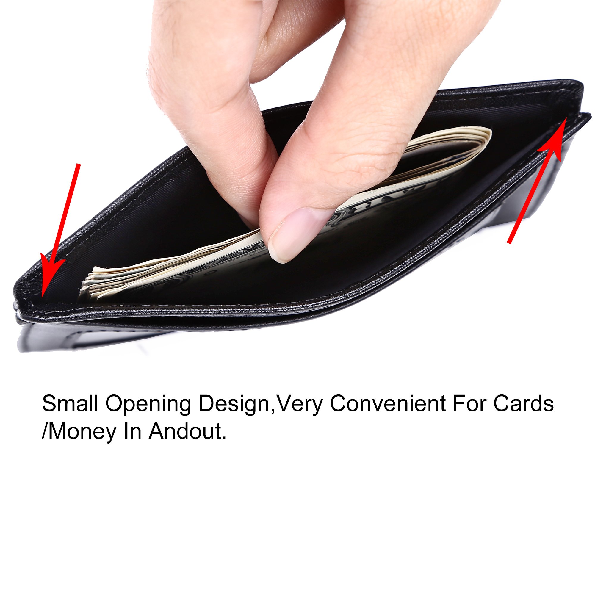 kinzd Waxed Oil Leather Wallet Minimalist Front Pocket Wallet For Mens Slim Thin Small Secure Rfid Blocking Credit Id Card Case Holder Coffee Wallet For Mens