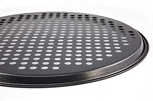 Pizza Pan with holes -Nonstick Carbon Steel Pizza Pan, Pizza pans,Pizza Tray Bakeware Perforated Round For Home Kitchen - PROFESSIONAL CLASS 32.5CM Diameter 12 3/4" INCHES with Fast Crisp Technology