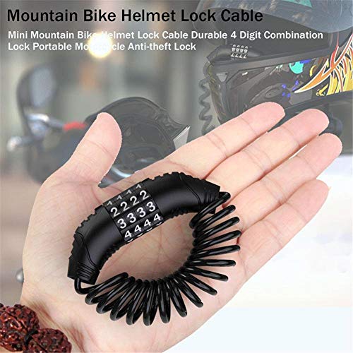 RUKDA Bicycle Lock Mini Bicycle Lock Password Anti-Theft Cycling Helmet Bicycle Cable Lock Code Combination Security Cable Bike Lock Bike Lock