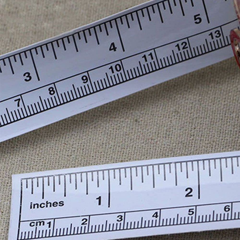 Self-Adhesive Measuring Tape, Double Scale Stick on Workbench Ruler, Sticky Tape Measure for Work Bench, Saw Table, Drafting Table, 36"