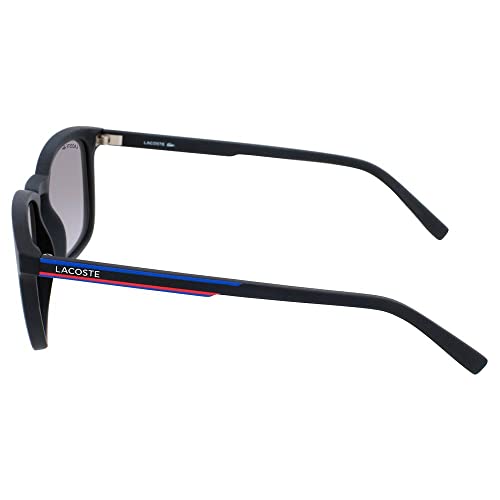 Lacoste Women's L947S Square Sunglasses, Black Matte/Grey Gradient, 54 mm