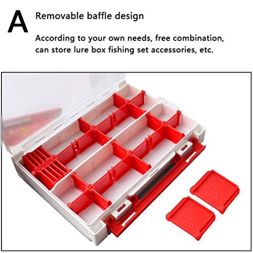 Multifunction Tackle Storage Box Multifunctional Bait Box Fishing Gear Parts Box Accessory Box Fishing Tackle Hook Box Storage Box Plastic Bait Box Double-layer Fishing Tool Box Multi-frame Excellent