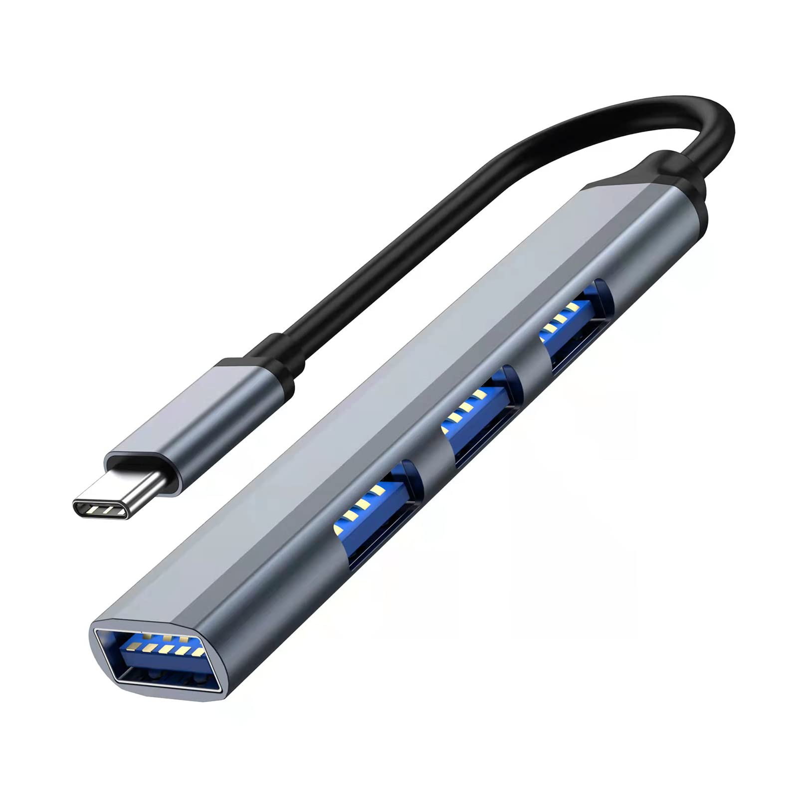 USB Hub 3.0, USB c hub and 4-in-1 Docking Station,UltraSlim Portable Data USB c Adapter Applicable for MacBook,Ipad Pro,Surface PC and Laptops, Flash Drive, Mobile HDD, Printer