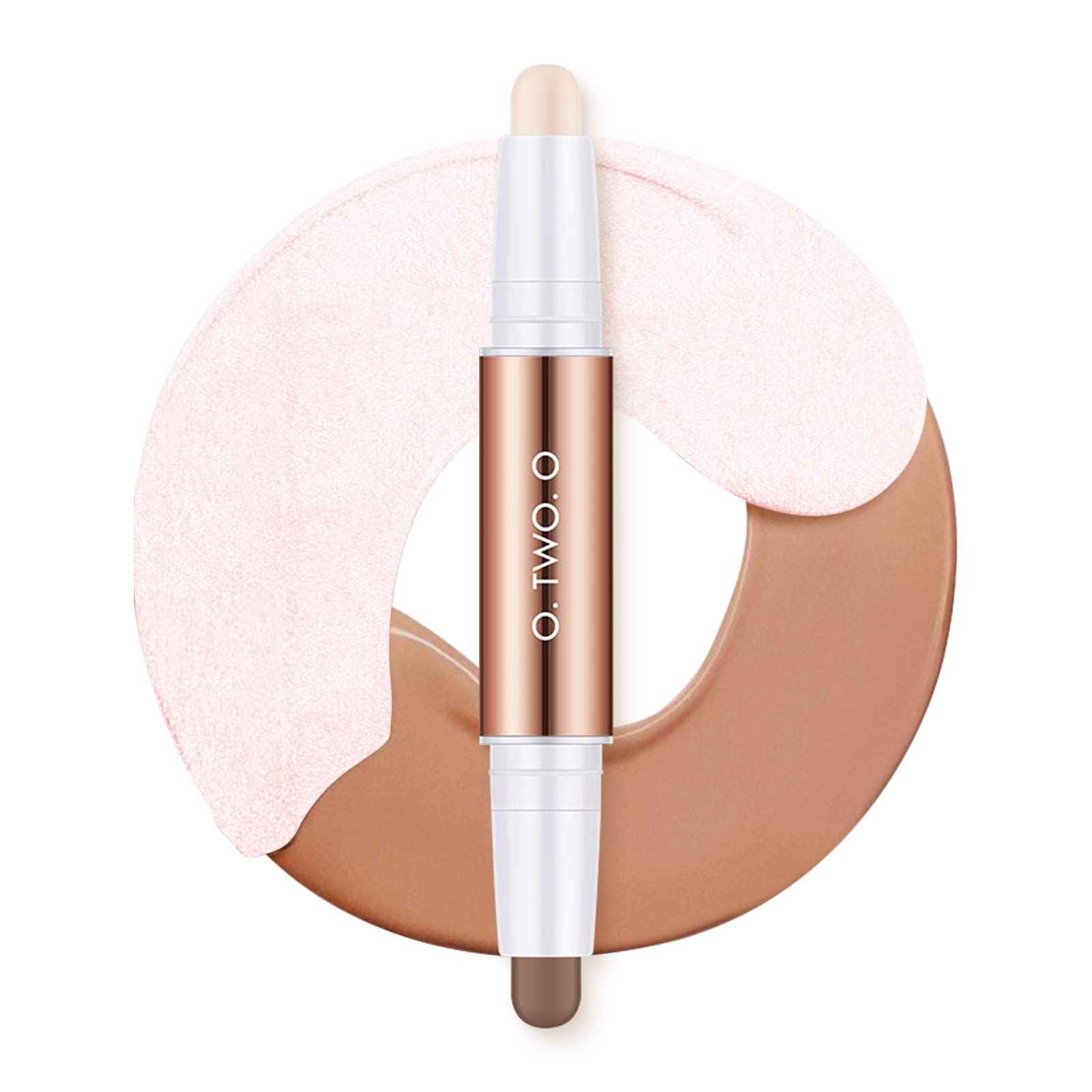 UIIOPJIOM 2 Color Dual Cream Contour Stick (02Natural + Warm brown)