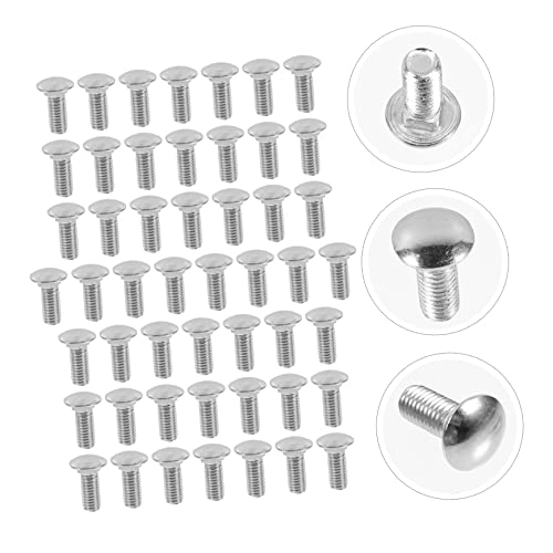 VILLCASE 50 Pcs Bolt Shelf Screws Accessories Round Head Screws Anti- Screws Stainless Steel Carriage Washer