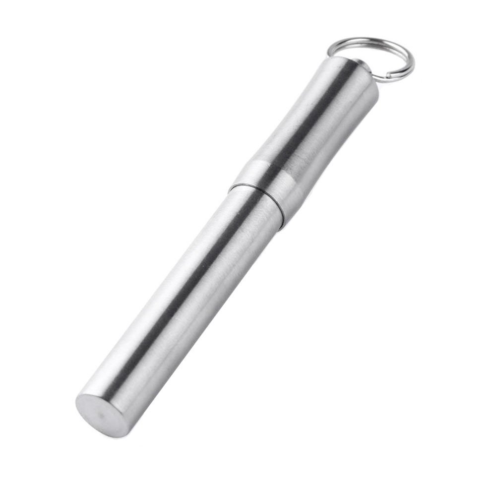 ShineIn Stainless Steel Pocket Toothpick Holder,Portable Waterproof Toothpick Dispenser with Key Ring for Purse Outdoor Travel Daily Life