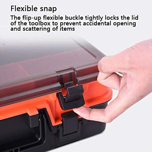 Multifunction Tackle Storage Box Multifunctional Fish Hook Box Parts Box Storage Box Special Tool Box Plastic Bait Box Double-layer Fake Bait Box Fishing Gear Accessories Box Large Capacity Lure Box E