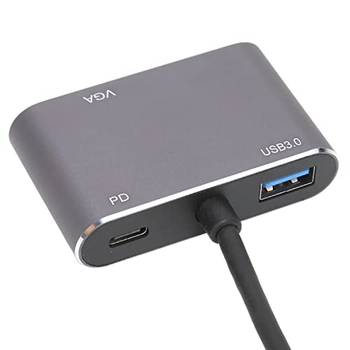 USB Hub, 4 in 1 Adapter High Definition Silver 5 Gbps Easy to Use Metal for Laptops for Keyboard for Mouse for Phones