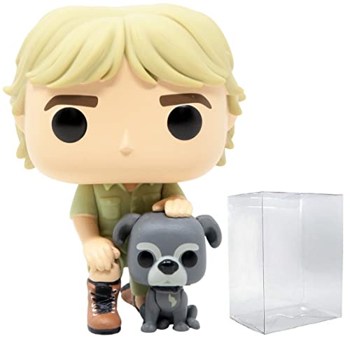 POP Crocodile Hunter - Steve Irwin with Sui Funko Vinyl Figure (Bundled with Compatible Box Protector Case), Multicolor, 3.75 inches