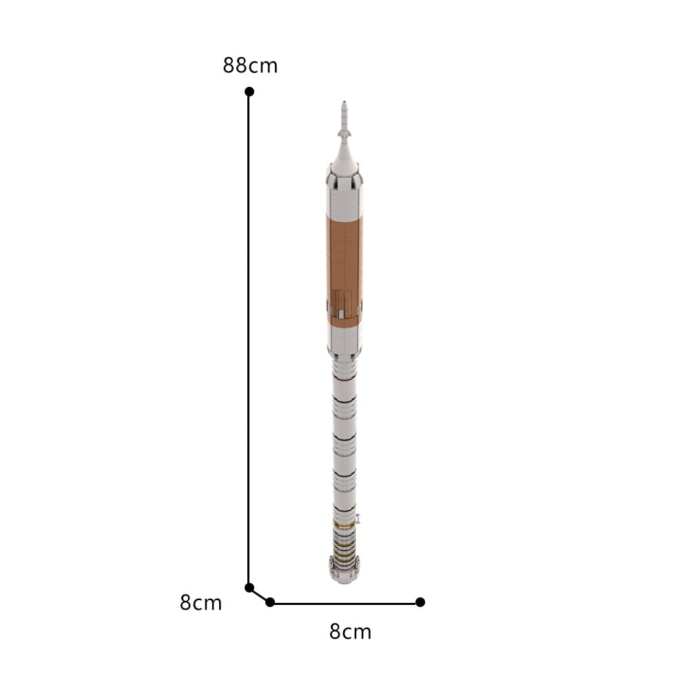 SLS Ares I Rocket Building Kit, Crew Launch Vehicle Ares I Building Set, Constellation Program Ares I Model Building Blocks Set, Outer Space Rocket for Kids Adults, NASA-Inspired Space Toy (516 PCS)