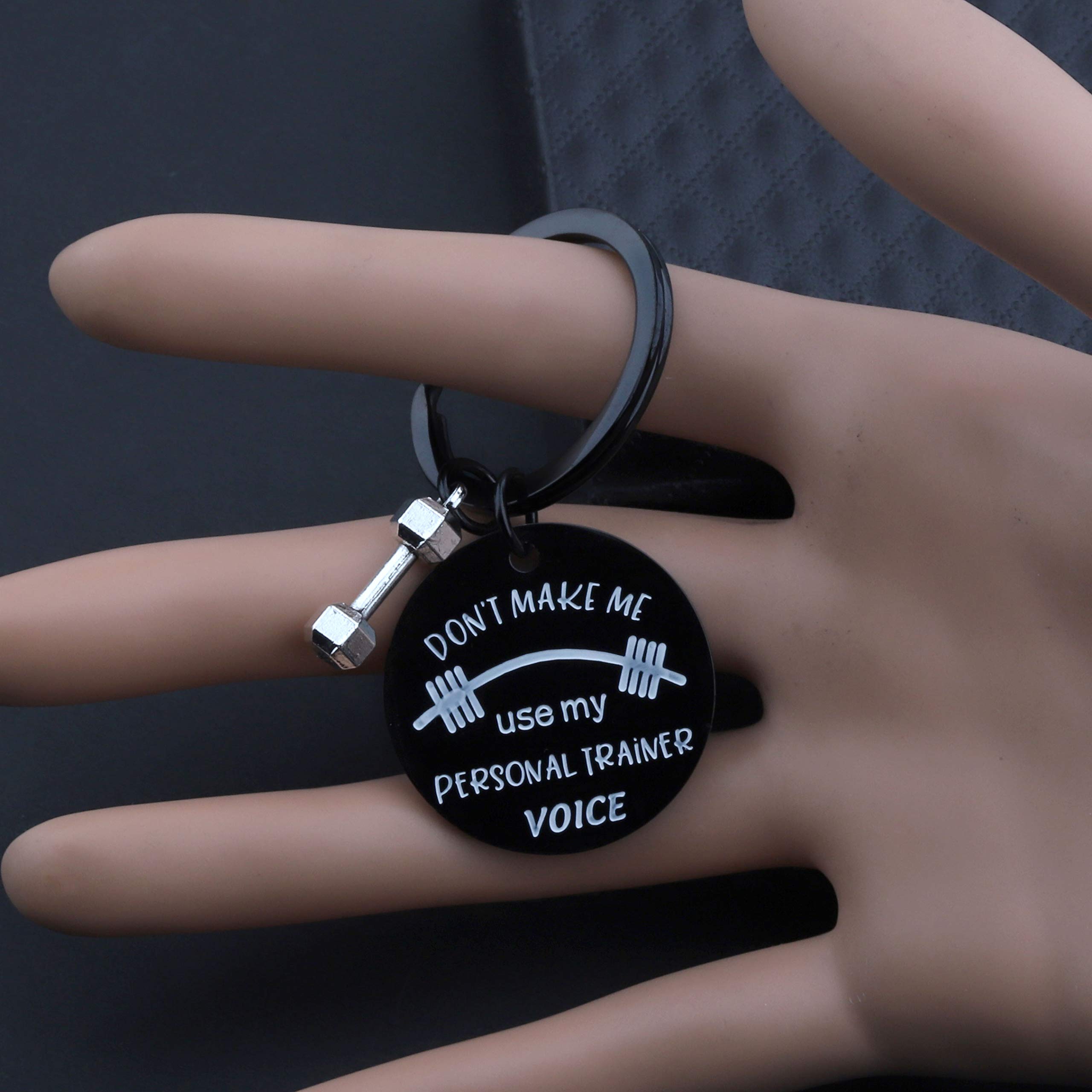 MAOFAED Personal Trainer Gift Workout Gift Fitness Gift Funny Personal Trainer Keychain Gift for Workout Coach (personal trainer black)