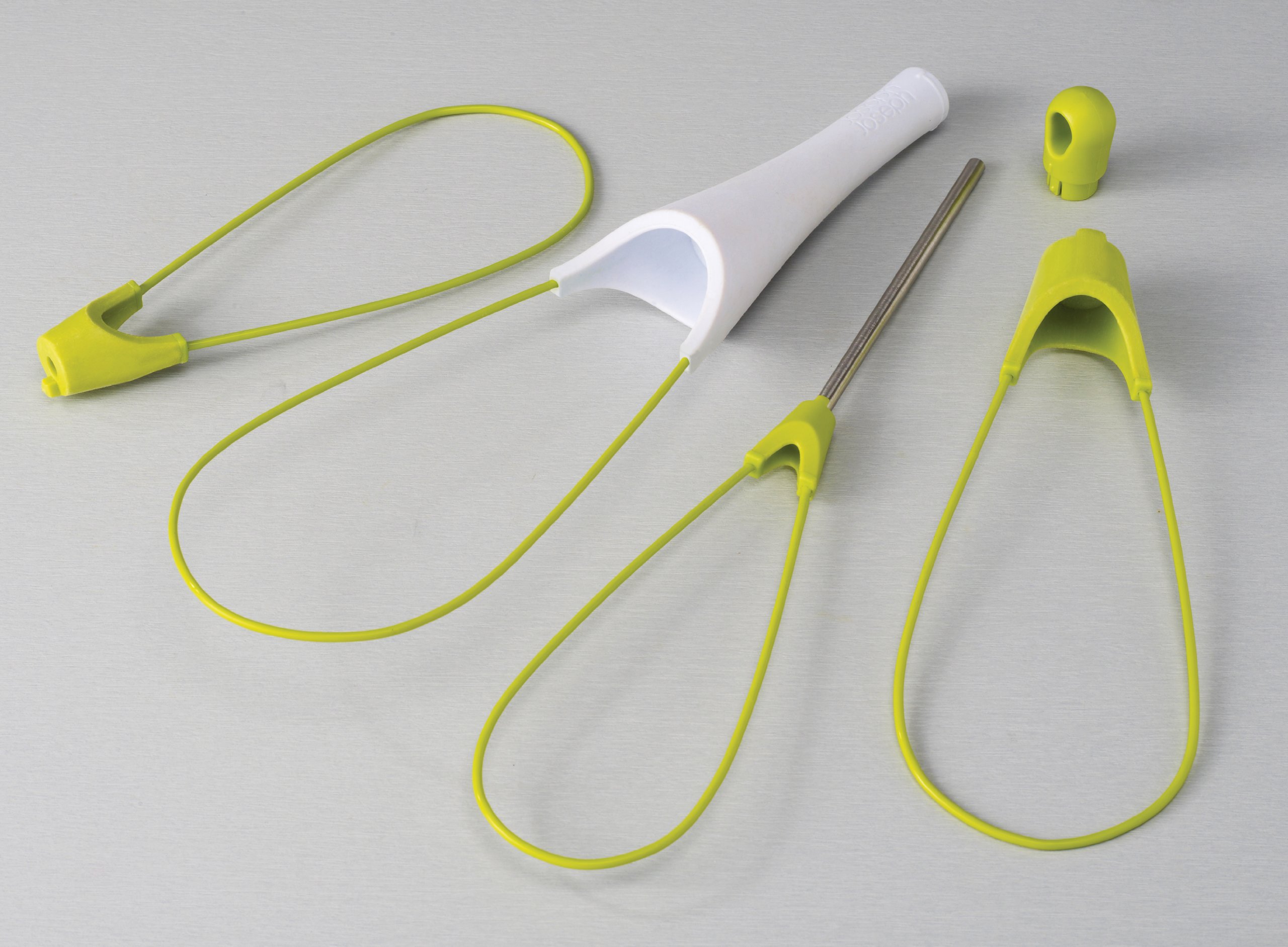 Joseph Joseph Twist Whisk 2-In-1 Balloon and Flat Whisk Silicone Coated Steel Wire, 11.5", Multicolor