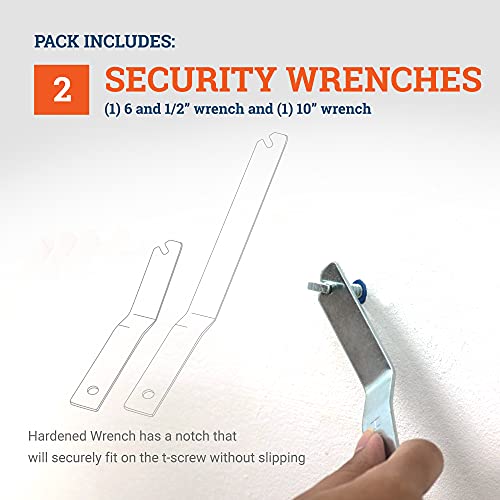 T-Screw Security Wrench - T Screw Wrench - T Lock Wrench for Security Picture Hangers - Set of 2