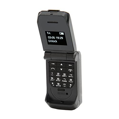 Small Flip Phone, Flip Cell Phone 0.66 Inch Bluetooth for Seniors (Black)