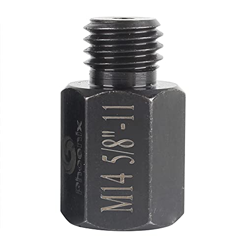 Raizi Adapter Screw for Angle Grinder Polisher Converter Rod Polishing Pad Drill Bit Saw Blade Connecting Accessorie (M14 Female to 5/8"-11 Male)