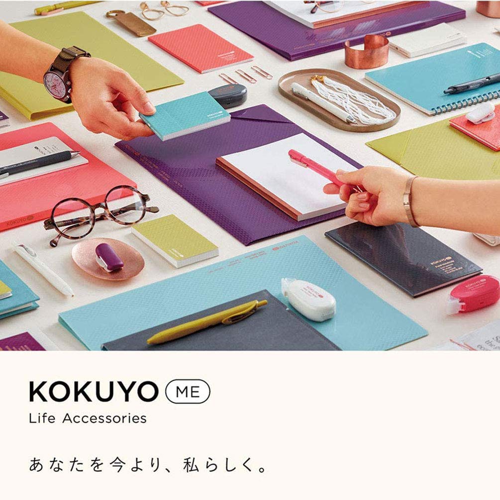 KOKUYO Me Notebook, B 6mm Ruled, B6, 70 Sheets, 26 Lines, Grayish Black, Japan Import (KME-NB668DM)