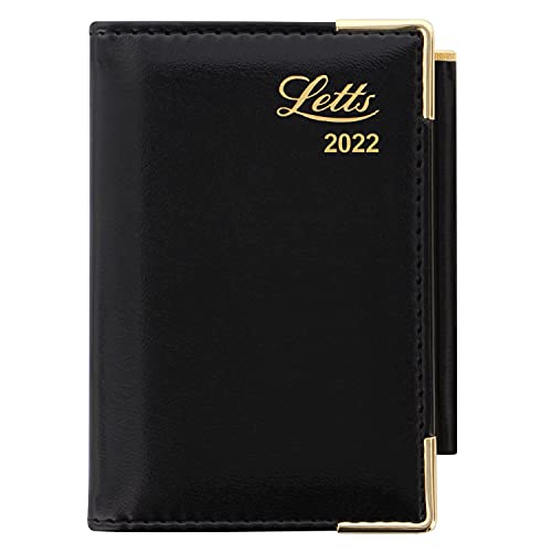 Letts of London Lexicon Mini Pocket week to view 2022 diary - black, (22-TL3EPABK)
