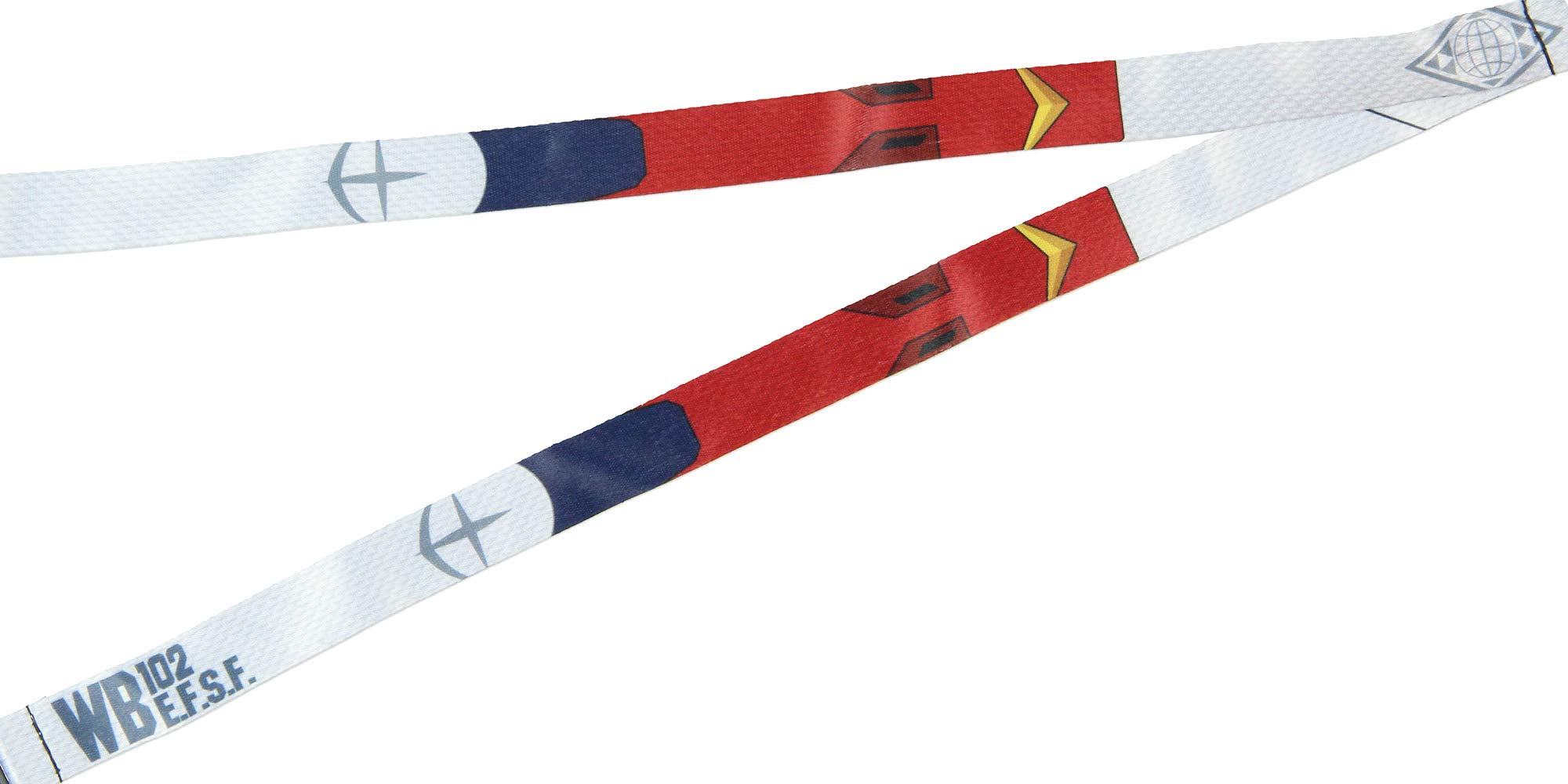 Mobile Suit Gundam RX-78-2 Lanyard ID Badge Holder with 2" Helmet Rubber Charm and Collectible Sticker