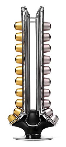 Prepara Espresso and Coffee Pods Holder and Carousel Storage Organizer for 50 Capsules, Spins 360-degrees, Small, Black, 1 Count (Pack of 1)