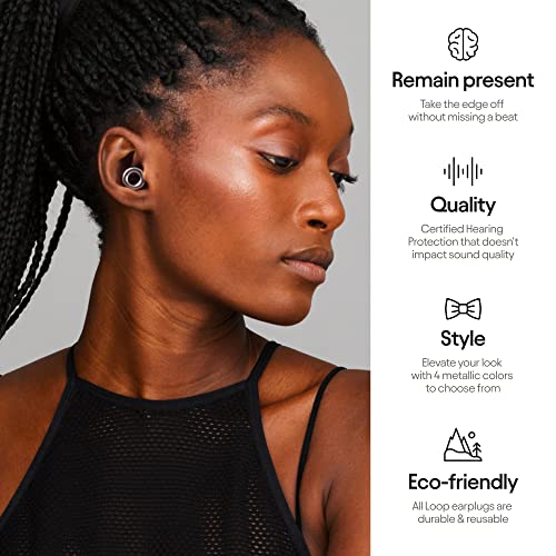 Loop Experience Ear Plugs for Concerts – High Fidelity Hearing Protection for Noise Reduction, Motorcycles, Work & Noise Sensitivity – 8 Ear Tips in XS, S, M, L – 18dB Noise Cancelling - Rosegold
