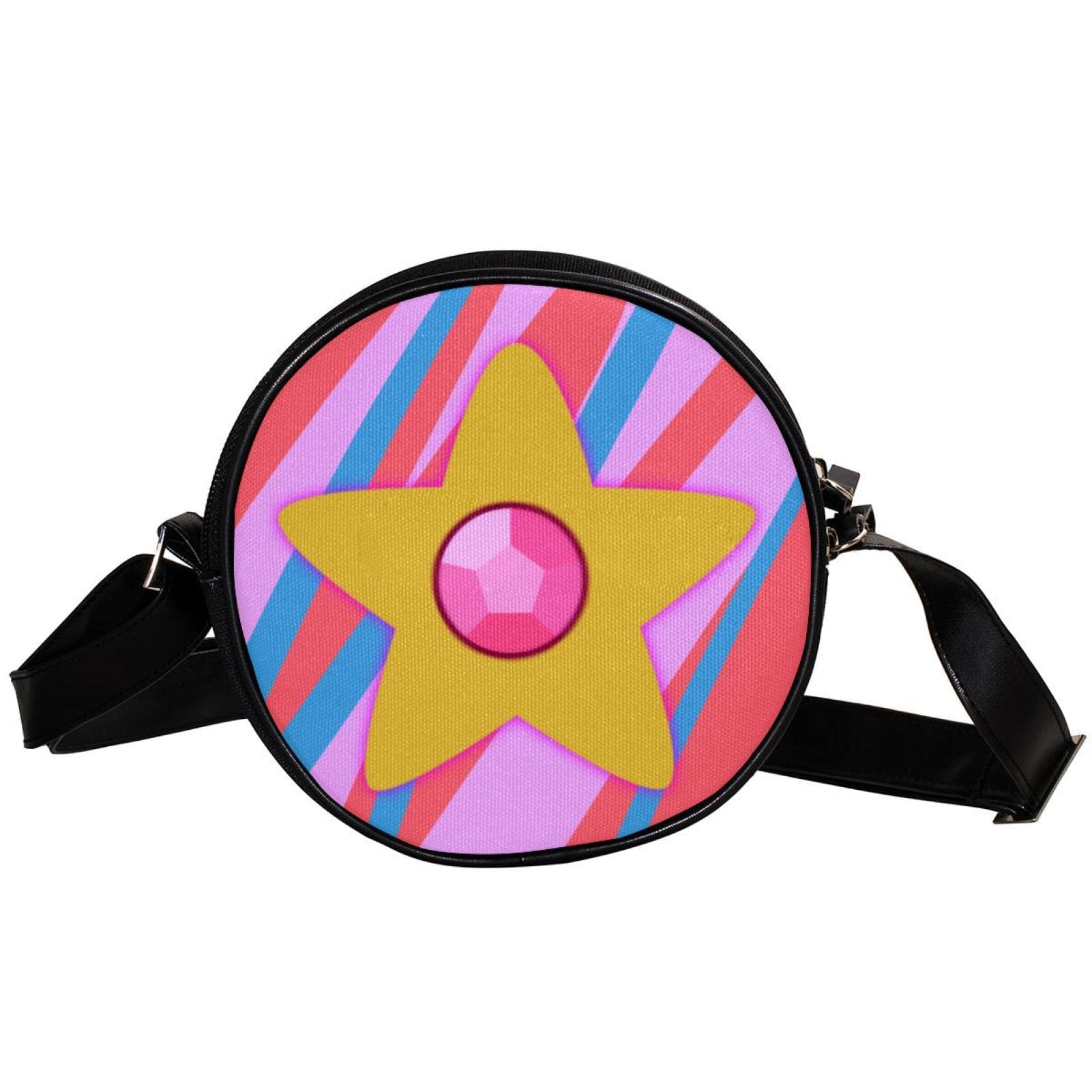 Small Crossbody Bags for Women,Round Shoulder Bag Purse,abstract star pattern,Cellphone Bags Handbags