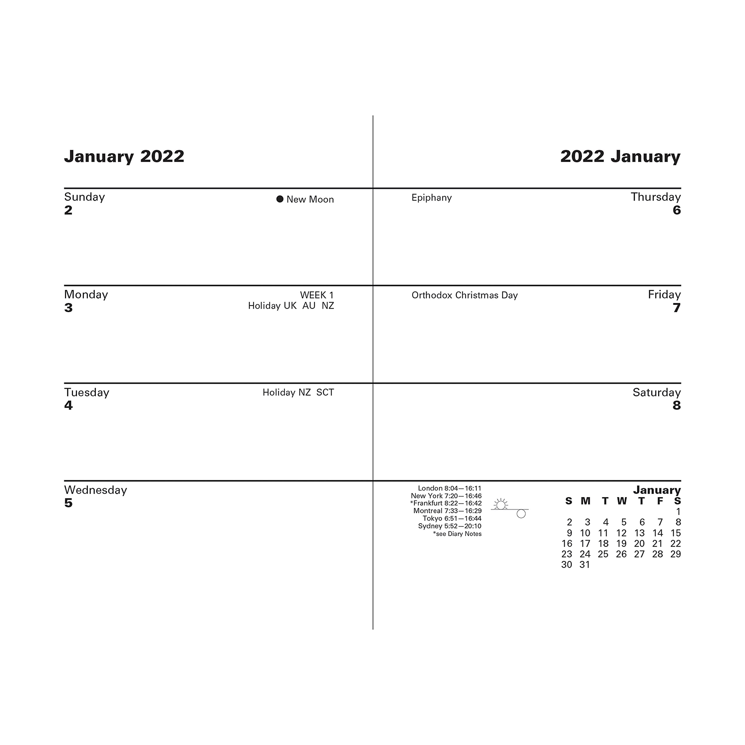 Letts Pastel A6 Week to View 2022 Diary - Stone