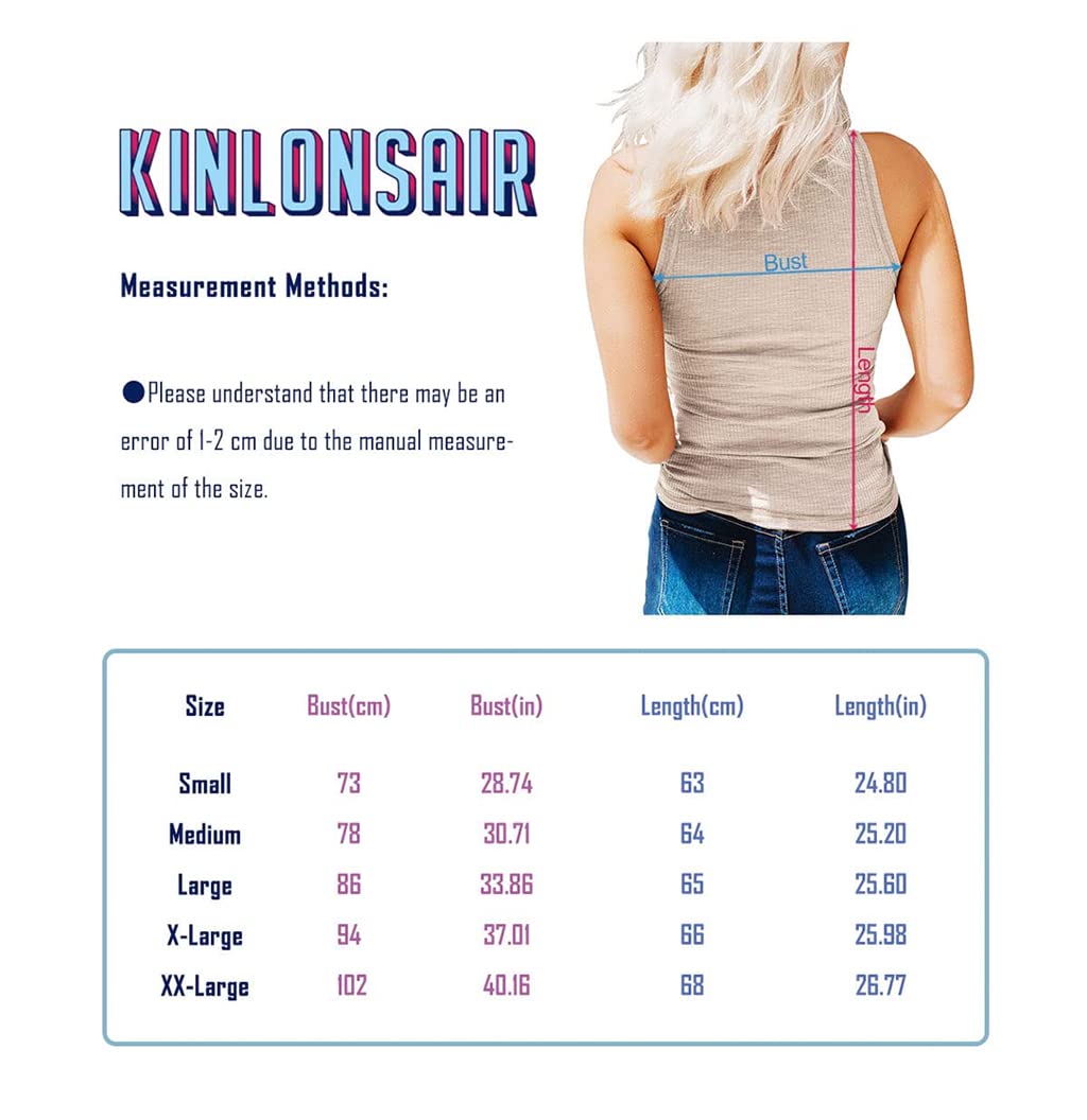 KINLONSAIR Women's Sleeveless Henley Tank Tops Ribbed V Neck Button Down T Shirts Summer Slim Fit Tee Tops Coffee