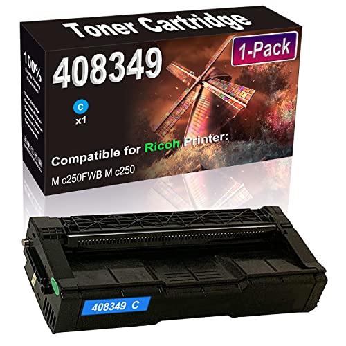 Kolasels 1-Pack (Cyan) Compatible M c250FWB M c250 Toner Cartridge (High Capacity) Replacement for Ricoh M C250 408349 Printer Cartridge