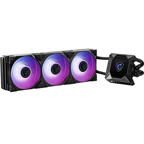 MSI MPG CoreLiquid K360 - AIO CPU Liquid Cooler - 2.4" LCD Screen - 360mm Radiator - Triple 120mm ARGB PWM Fans
