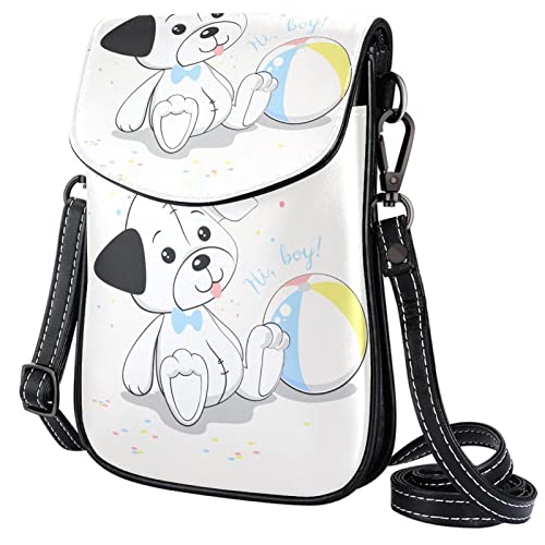 Small Crossbody Bag Cartoon Dog Cell Phone Purse Wallet