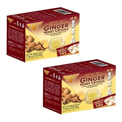 Prince of Peace Instant Ginger Honey Crystals, 2 Packs of 30 Sachets β Instant Hot or Cold Beverage β Easy to Brew Ginger and Honey Crystals