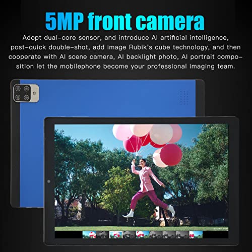 VINGVO 10 Inch Tablet, 4G RAM 64G ROM Dual Camera Blue 5000mAh Gaming Tablet for Home (US Plug) (VINGVO1s5zfmhpq2-11)