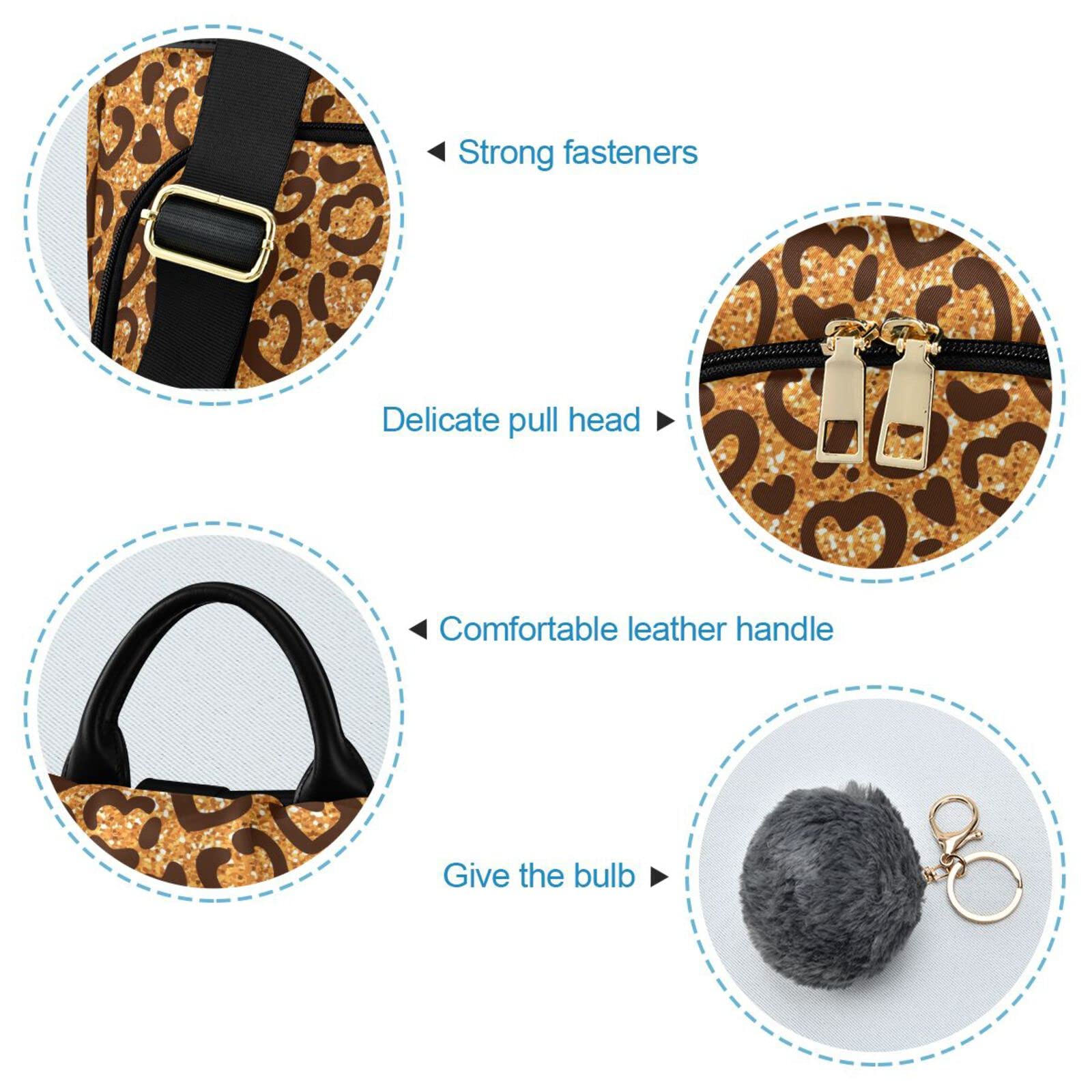 senya Women's Fashion Backpack Purses Handbags Brown Leopard Shoulder Bag Travel bag