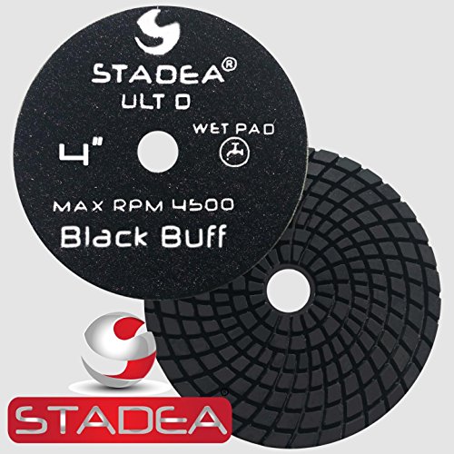 Stadea PPW104X Granite Polishing Pads 4" Diamond Pad 400 Grit For Granite Quartz Stones Polish