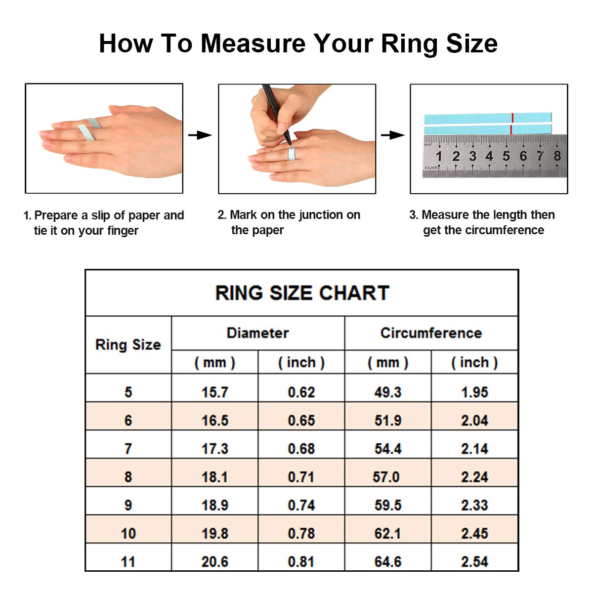 LAZLUVU 4.85 Carat Teardrop Cubic Zirconia Rings Set Wedding Engagement Promise White Gold Stackable Ring for Women Mothers Rings Gift Size 5