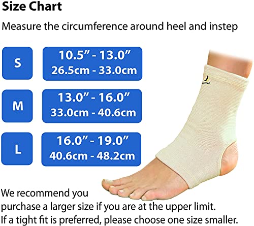 UptoFit Copper Ankle Compression Sleeve for Women Lightweight Breathable Brace for Foot and Ankle Support in Plantar Fasciitis, Achilles Tendon & Tendonitis (Medium - 1 Piece)