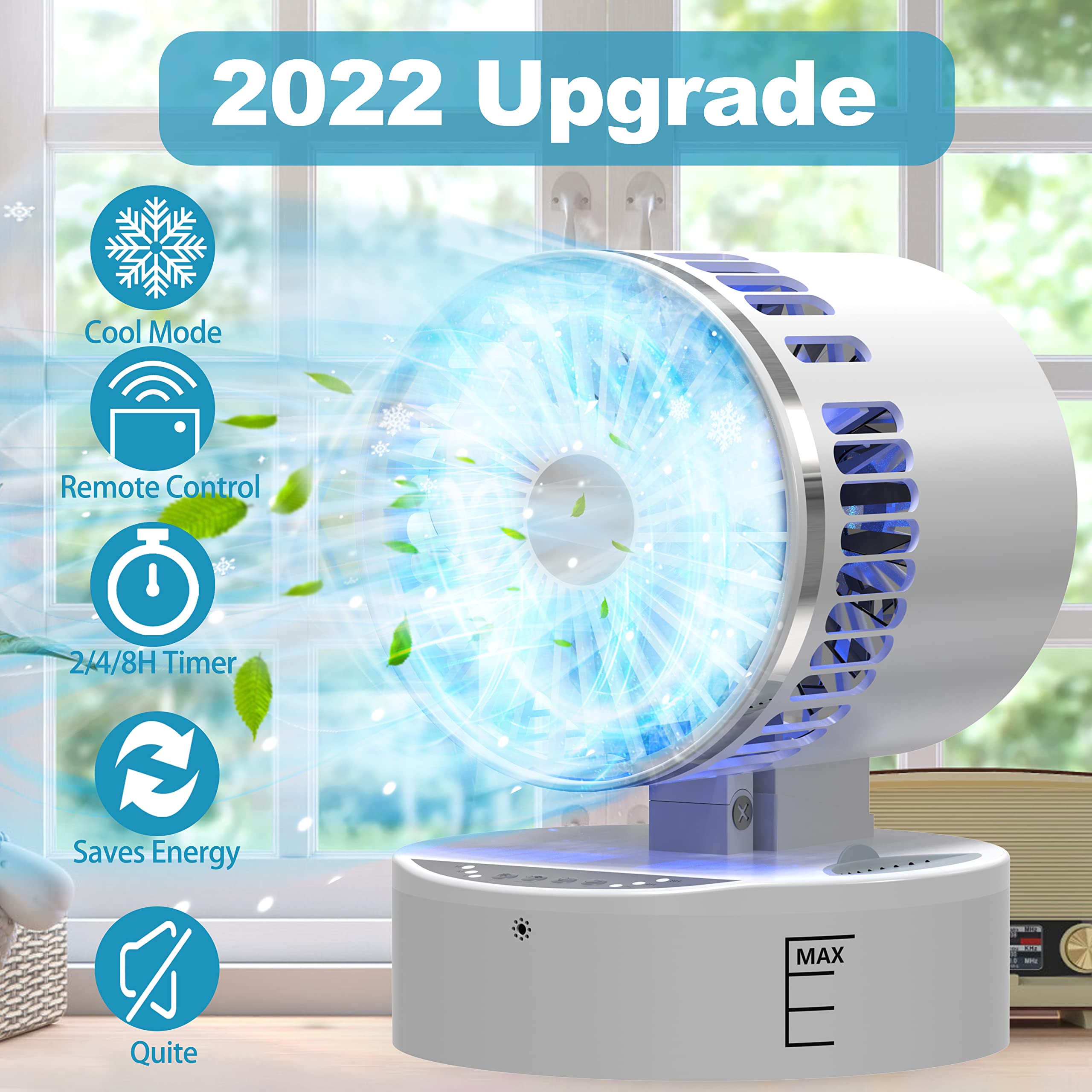 Portable Air Conditioners - Remote Control Personal Air Conditioner Unit,Mini Air Cooler AC with Cooling Metal Filter