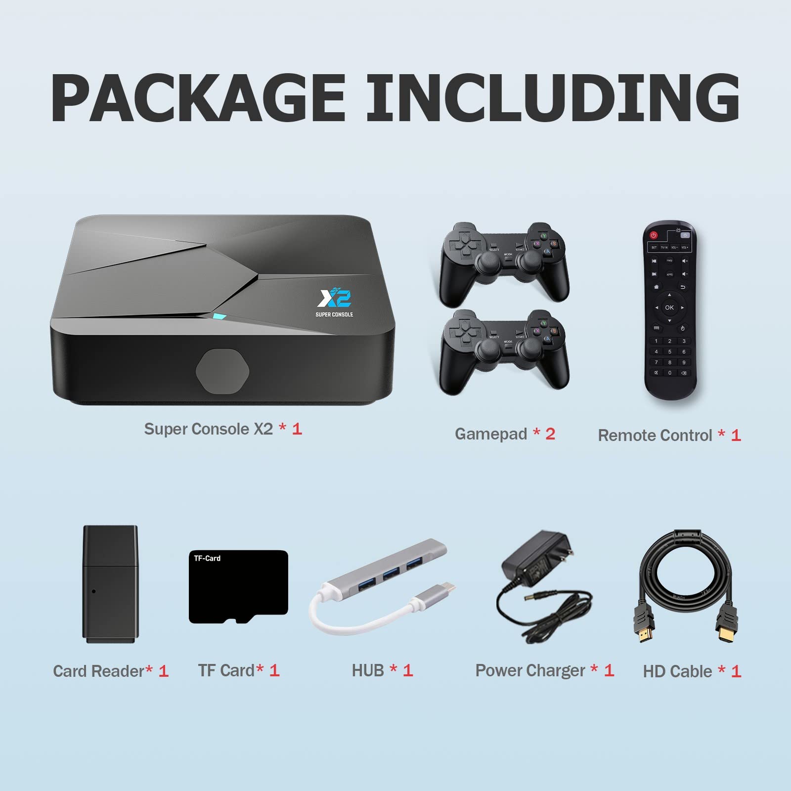 Retro Game Console Super Console Cube X2 Pro,82,000+Classic Games, 60+Emulators, EmuELEC4.5+Android9.0 Systems+CoreE, Support Multiplayer Game,2 Wireless Gamepad, 64G TF Card, Gift for Friend/Family
