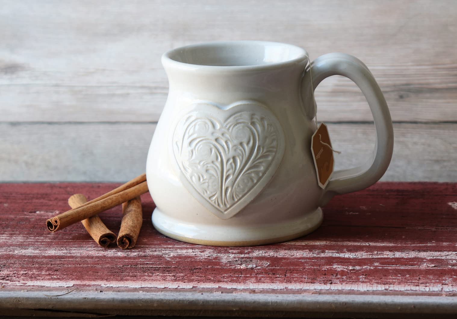 SHS Heart Mug USA Handmade 12oz Coffee Mug (Paisley)